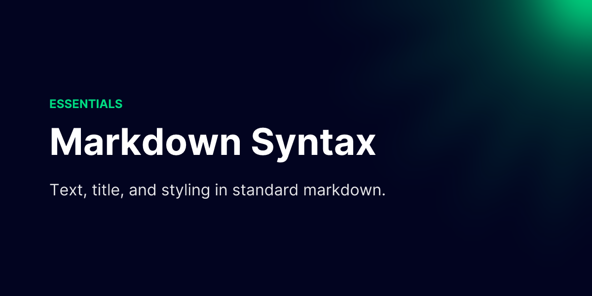 Markdown Syntax - Nuxt Docs Template