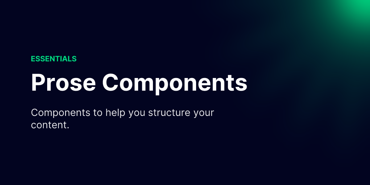 Prose Components - Nuxt Docs Template